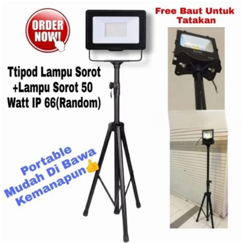 Jual Tiang Lampu Sorot Tripod Lampu Lampu Sorot Ip 50 Watt Jakarta