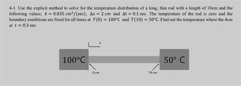 Solved 4 The Heat Conduction Equation Requires