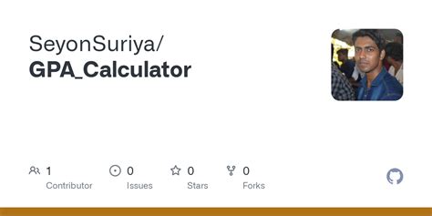 GitHub SeyonSuriya GPA Calculator