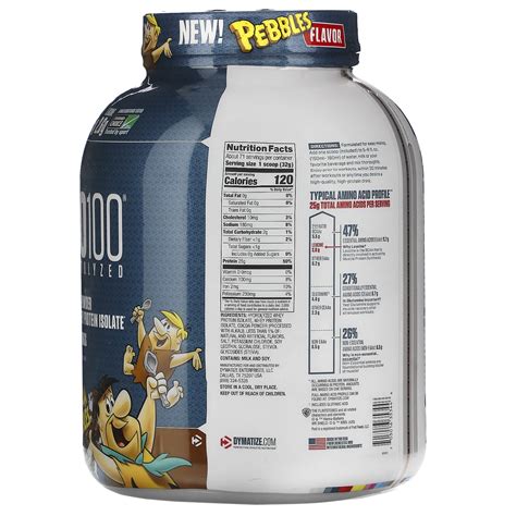 Dymatize Iso100 Hydrolyzed 100 Whey Protein Isolate Cocoa Pebbles 5 Lb 2 3 Kg