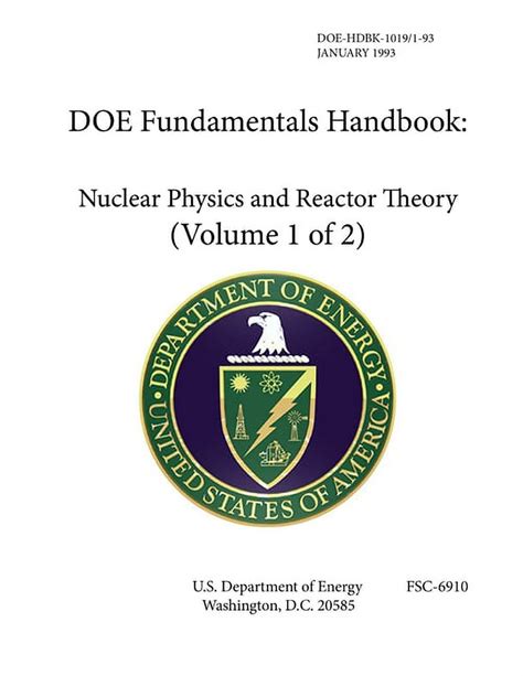 Doe Fundamentals Handbook Nuclear Physics And Reactor Theory Volume 1