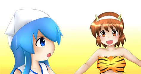 2012年節分鬼娘祭り 「さあ、イカちゃんの豆を私に！」 Butatikinのイラスト Pixiv