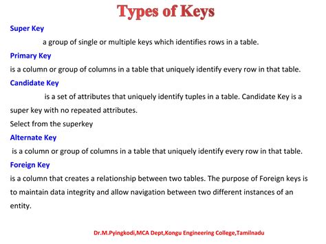 Keys In DBMS PDF