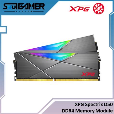Adata Xpg Spectrix D50 Ddr4 Rgb Memory Module Gaming Ram Grey White Rog Certified