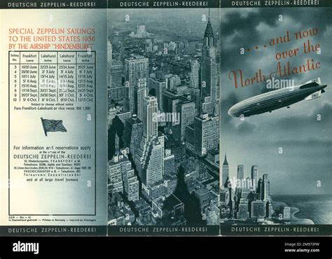 deutsche zeppelin leaflet for services to the united states in the