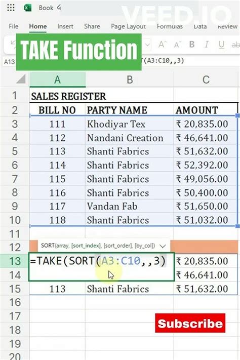 Take Function Excel Exceltutorial Short Shortvideo Ytshorts Advanceexcel Excelformula