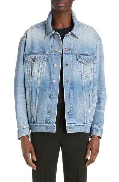 Saint Laurent Denim Jacket In Blue Modesens