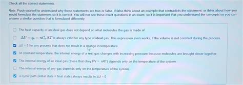solved check all the correct statements note push yourself