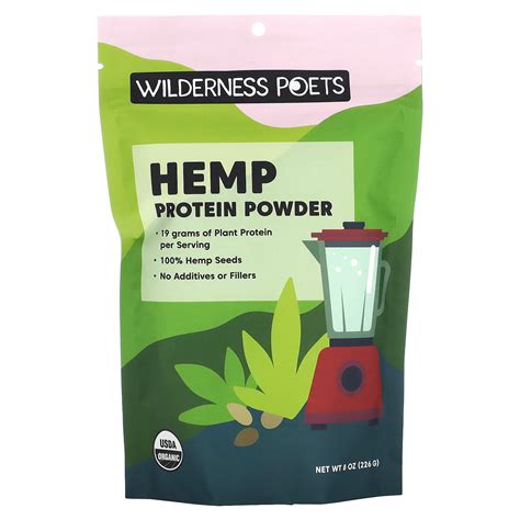 Wilderness Poets Organic Hemp Protein Powder 8 Oz 226 G