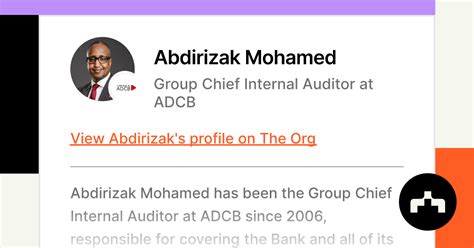 Abdirizak Mohamed Group Chief Internal Auditor At Adcb The Org
