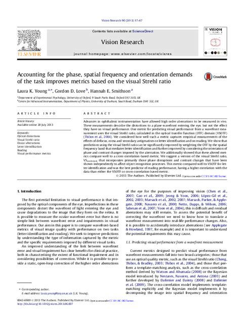 Pdf Accounting For The Phase Spatial Frequency And Orientation