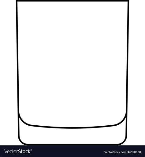 Rocks Glass Icon Cocktail Glass Name Related Vector Image