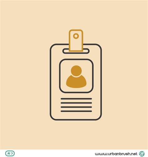 이름표 아이콘 일러스트 Ai 무료다운로드 Free Name Tag Icon 어반브러시