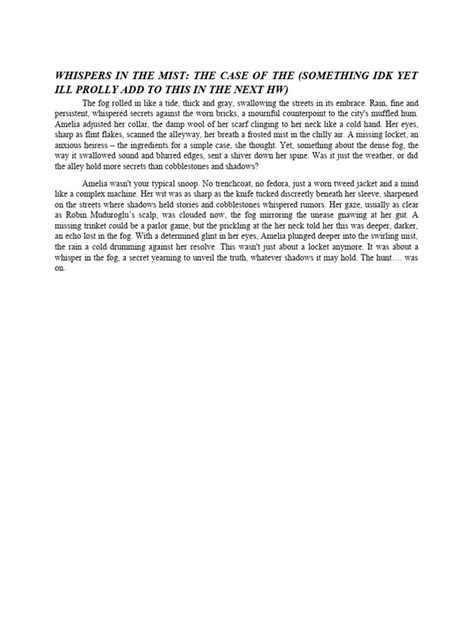 Whispers In The Mist Pdf