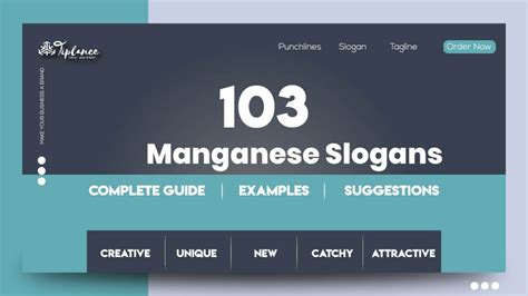 Catchy Manganese Slogans Taglines Examples Tiplance