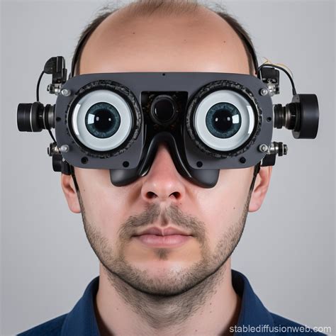 Artificial Head With Camera Eyes And Hmd Glasses Stable Diffusion Online