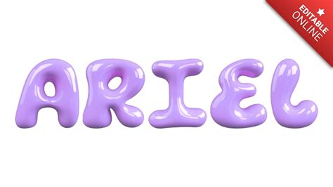 Ariel Purple Bubble Font Text Effect Generator
