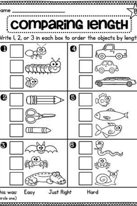 Comparing Length Math Measurement First Grade Math Measurement