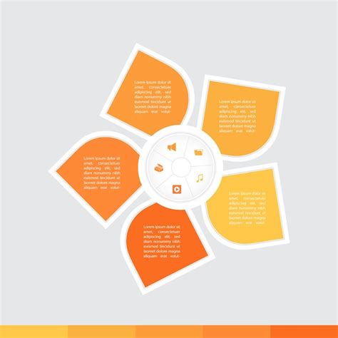 Kreisförmiges infografik element für poster und tapeten Premium Vektor