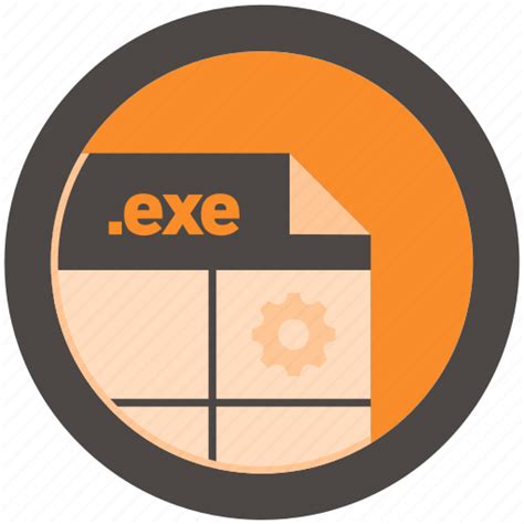 Document Exe Extension File Format Round Roundettes Icon