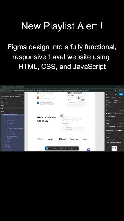 🔥master Figma To Html Travel Website Series Starts Now Shorts