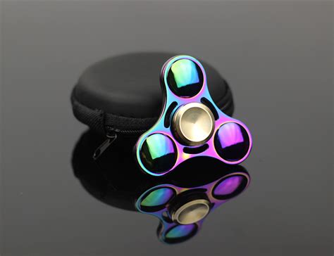 Colorfully Patterned Fidget Spinner Gadget Flow