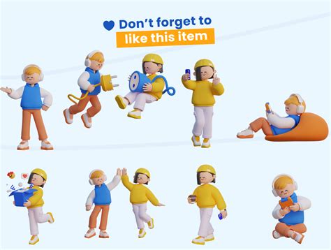 Cute 3d Characters 3d Assets — Ui Custom