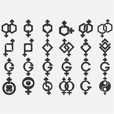 Collection Of Gender Logos 37789099 Vector Art At Vecteezy