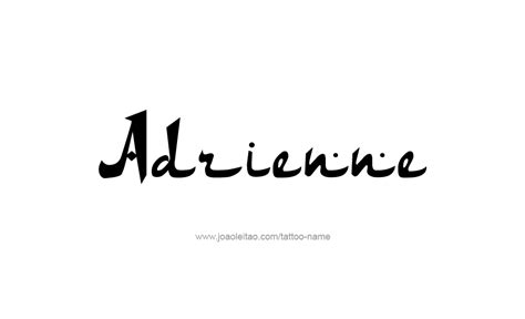 Adrienne Name Tattoo Designs