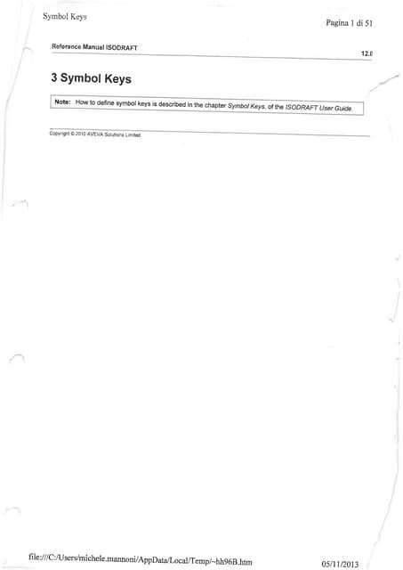 Symbol Key In Isodraft Catalogo Aveva Pdf