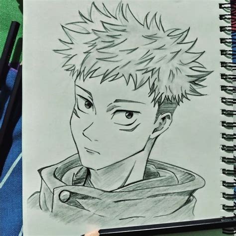 Itadori Yuji Sketch Sketches Anime Sketch Anime Drawings