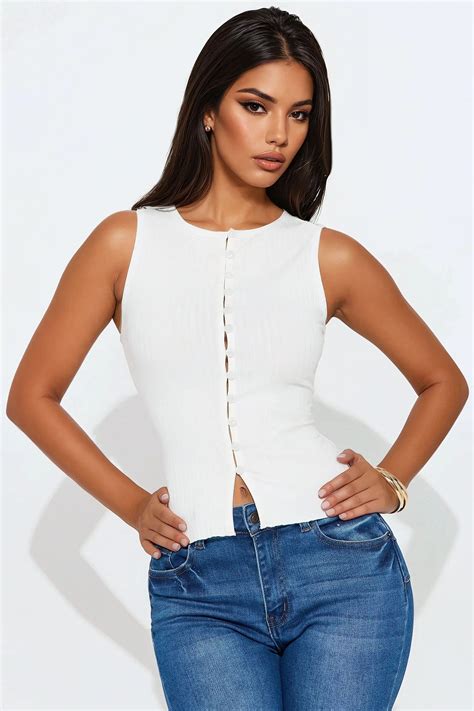 Violet Ribbed Button Up Top White Fashion Nova