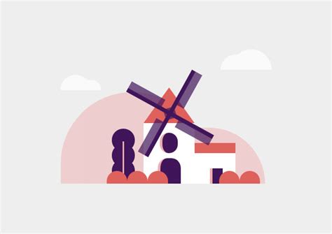 卡通风车白云css3特效