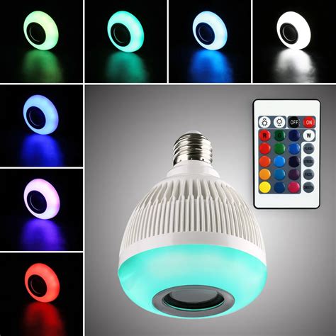 Wireless Bluetooth Speaker Rgb Color Led Light Bulb Remote Control Led