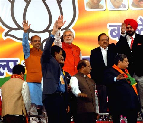 Bjp Prime Ministerial Candidate Narendra Modi Addressing An Election Rally
