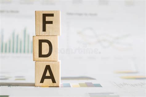Fda Written On Wooden Cube With Chart Business Concept Stock Image