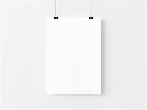 Premium Photo One Blank Vertical Rectangle Poster Template Hanging
