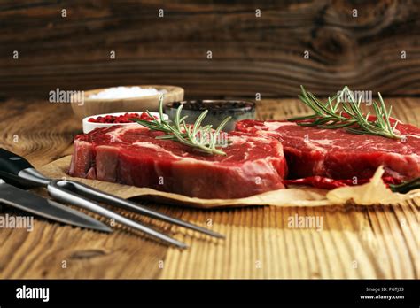 Steak Raw Barbecue Rib Eye Steak Dry Aged Wagyu Entrecote Steak Stock