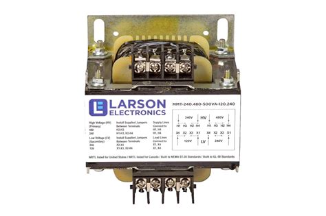 Larson Electronics 100 Va Control Transformer Three Phase 230 380 460v Input Voltage 24
