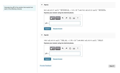 Solved Calculate The PH Of The Solution That Results From Chegg Com