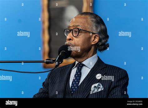 New York Ny January 18 2021 Reverend Al Sharpton Speaks During