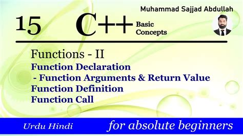 C Functions Ii Function Declaration Definition And Call Youtube