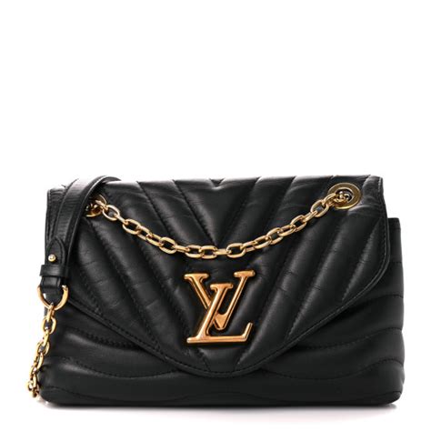Louis Vuitton Calfskin Lv New Wave Chain Bag Black 1454708 Fashionphile