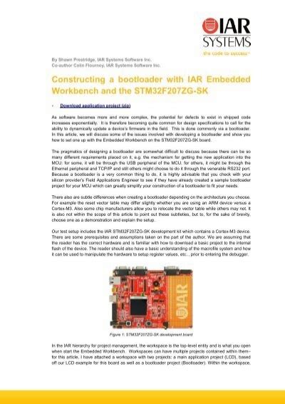 Constructing A Bootloader With Iar Embedded Iar Systems