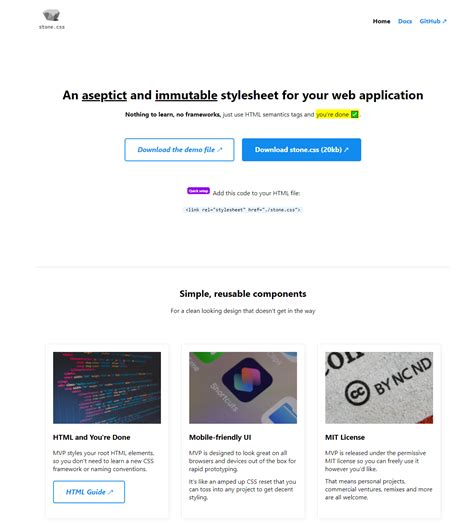 Github Kasuken Stone Css Css Styles For Html Elements For Your Next