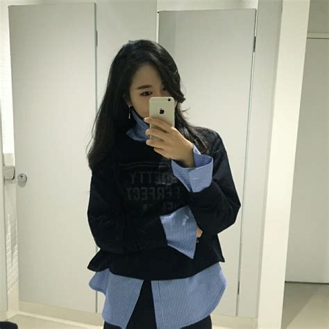 화니 데일리룩 빅소매와이셔츠 맨투맨 레이어드 코디 네이버 블로그