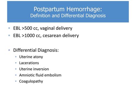 Ppt Third Trimester Bleeding Postpartum Hemorrhage And Shock Management Powerpoint