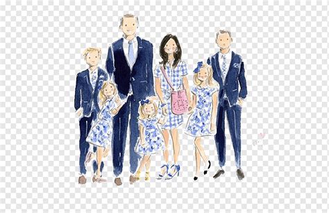 그림 사람들의 그룹 가족 그림 일러스트 가족 수채화 그림 사람들 유행 Png Pngwing
