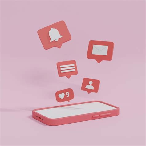 Premium Photo Bubble Chat Icon Notification In 3D Illustration Social