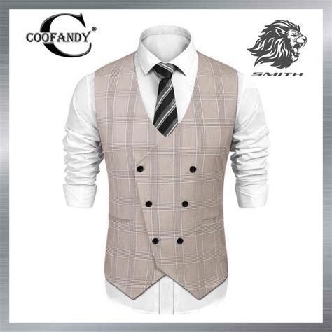 Coofandy Vests For Men Slim Fit Mens Waistcoat Suit Vest Male Waistcoat